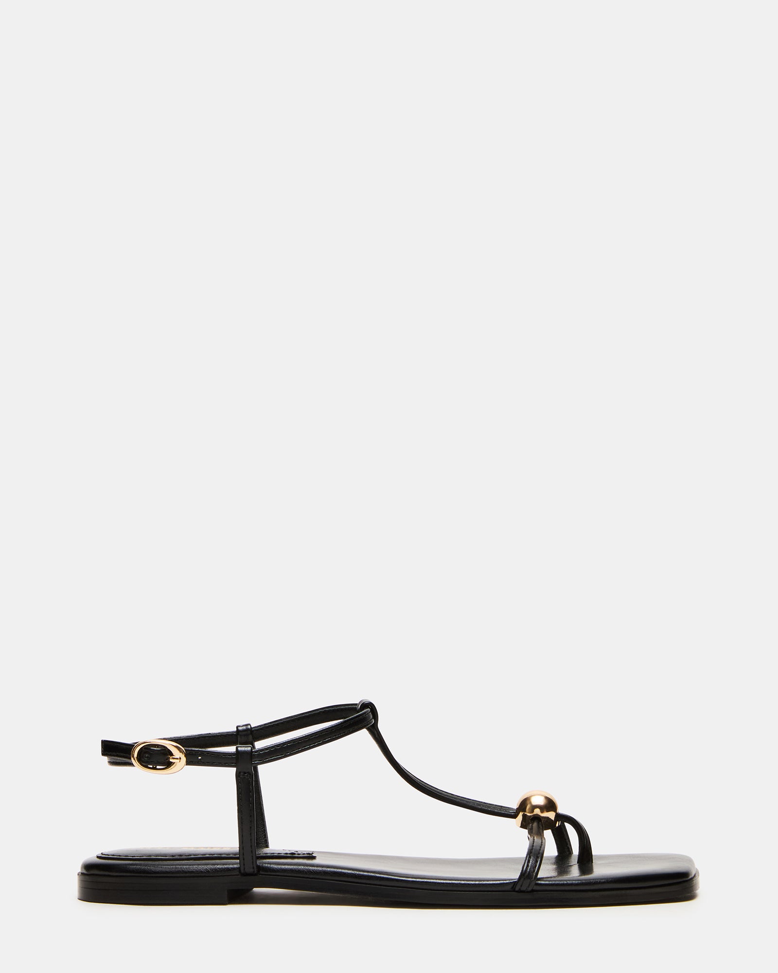 RITZY Black Square-Toe Strappy Women's Sandal – Steve Madden