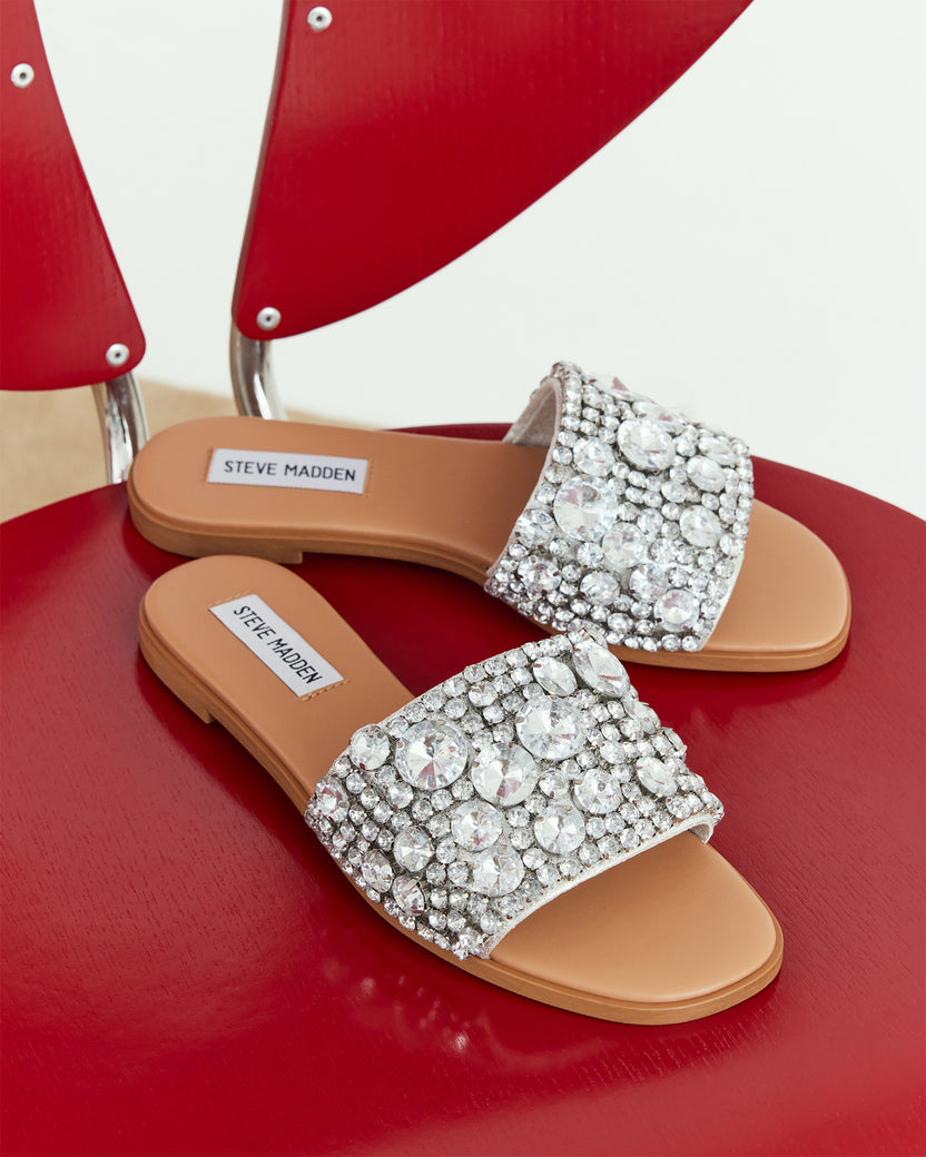 KNICKY Rhinestones Slide Sandal | Women's Sandals – Steve Madden