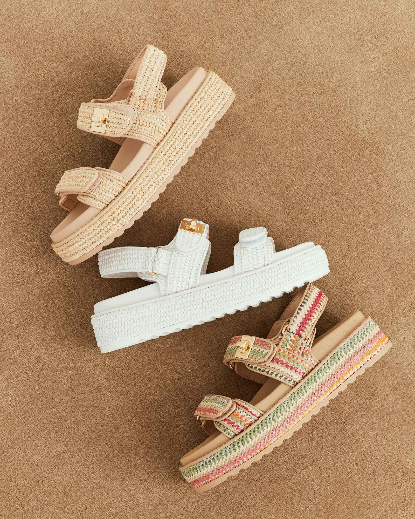 BIGMONA Natural Raffia Platform Sandal | Women's Sandals – Steve Madden