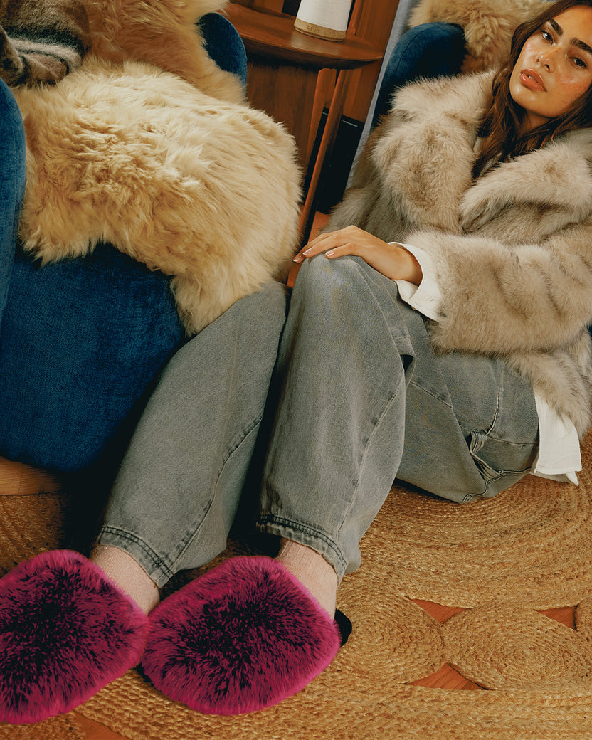 KINDRA Natural Faux Fur Collared Women's Coat – Steve Madden