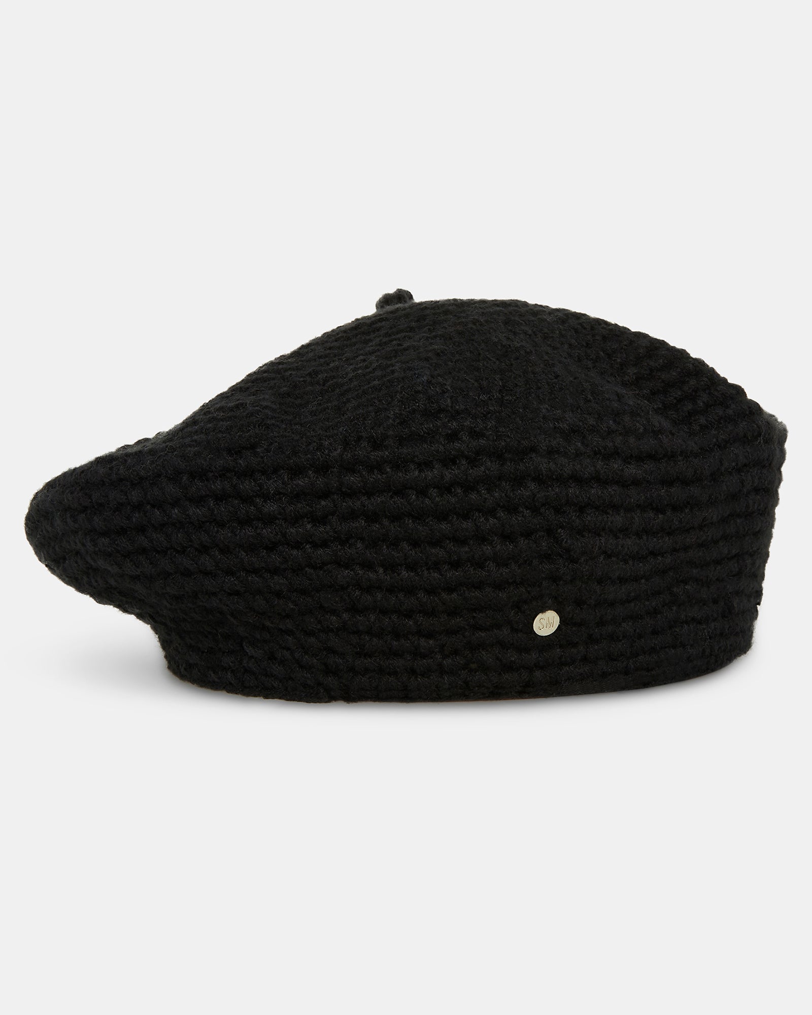 Black Knit Beret