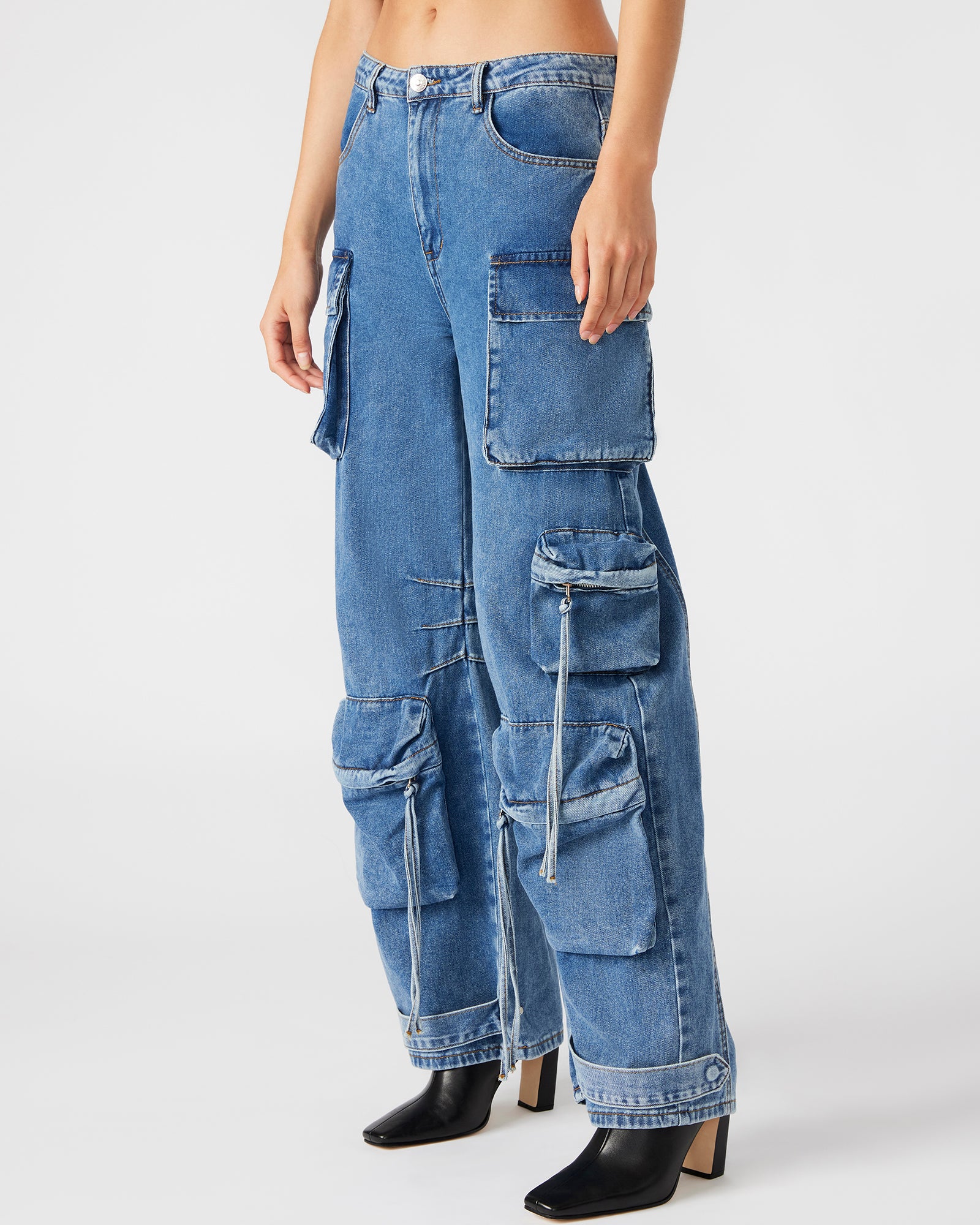 DUO Medium Denim Pant | Women's Utility Cargo Pants – Steve Madden
