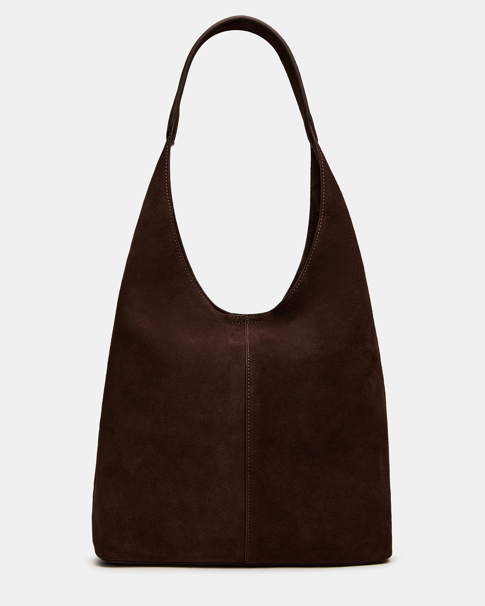 AUTUMN Bag Chocolate Shoulder Strap Slouchy Hobo Suede Tote Handbag ...