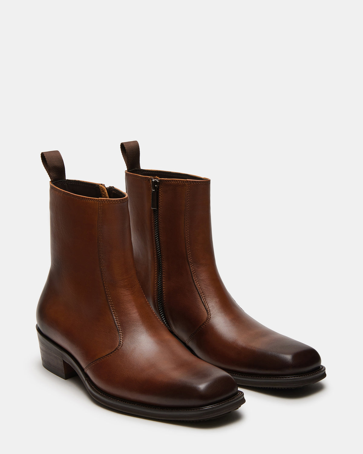 BOONE Tan Leather Ankle Boot | Men's Boots – Steve Madden