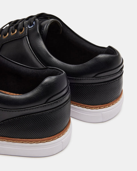 GUSS Black Low-Top Sneakers | Men's Lace Up Shoes – Steve Madden