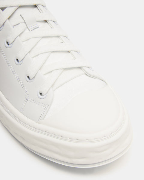 MACRAE White Leather | Men's Low-Top Fashion Sneaker – Steve Madden