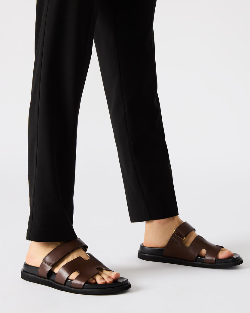 MAIVEN Black Leather Men's Fisherman Sandal – Steve Madden