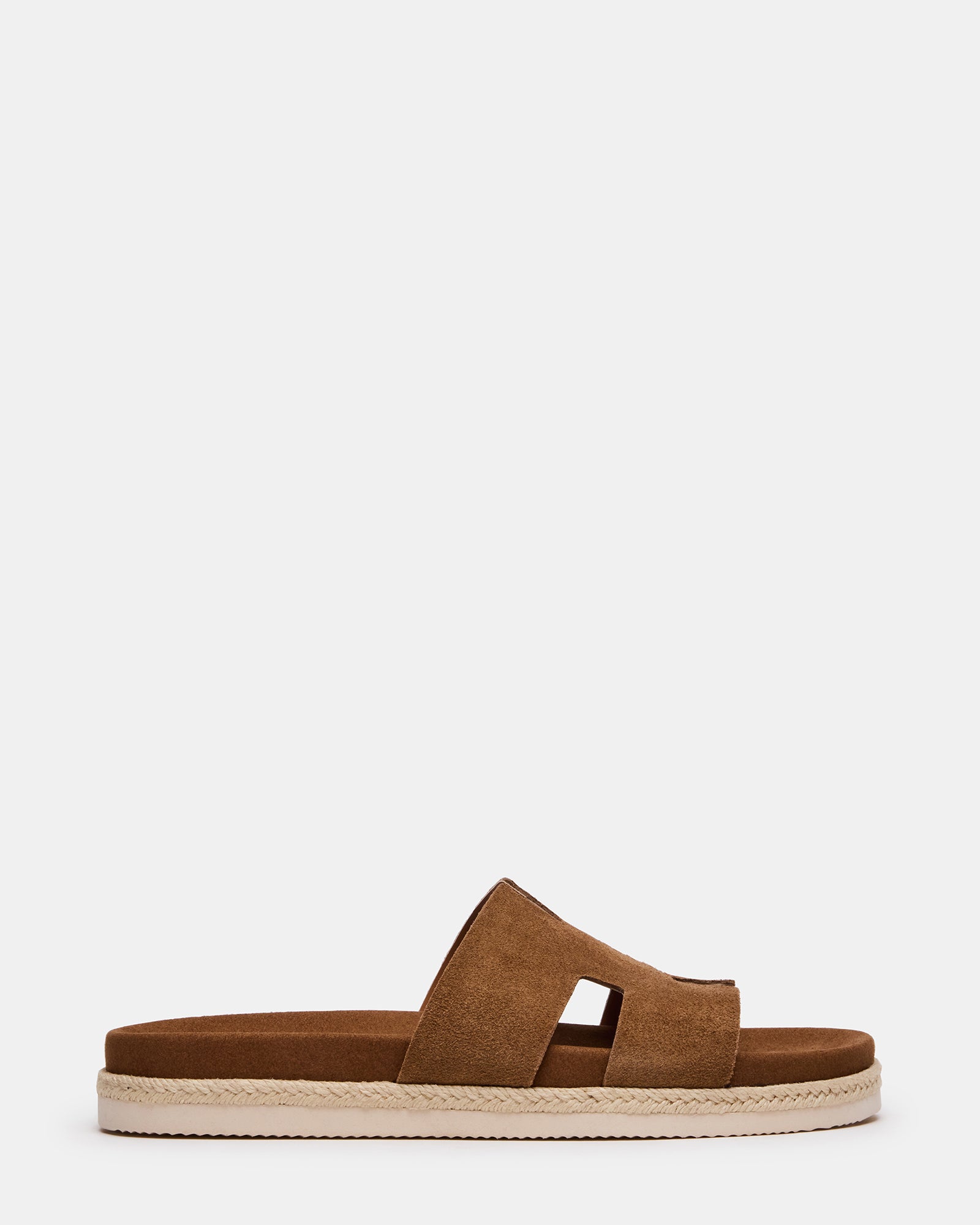 MERRICK Cognac Suede Footbed Slide Men's Sandal – Steve Madden