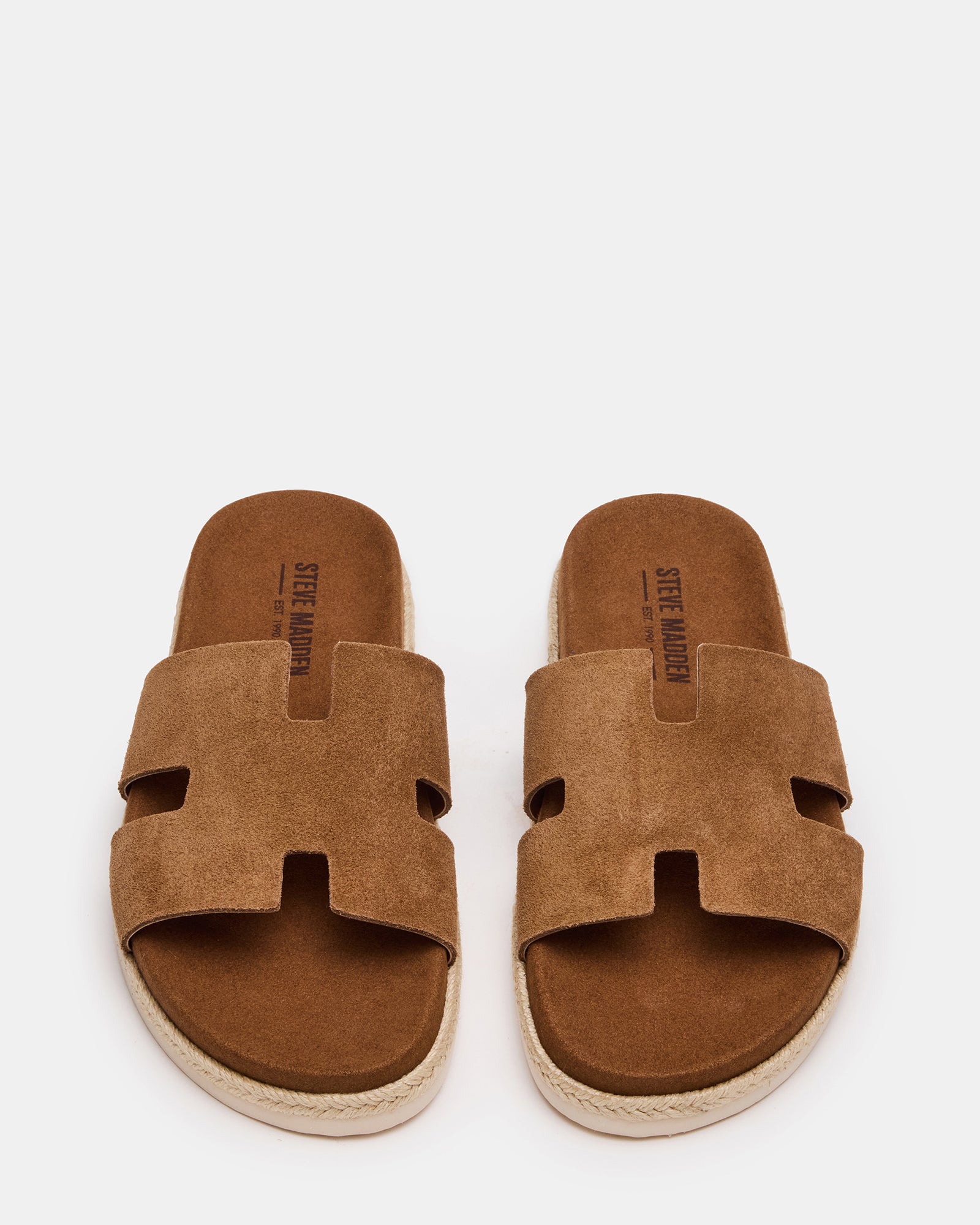 MERRICK Cognac Suede Footbed Slide Men's Sandal – Steve Madden