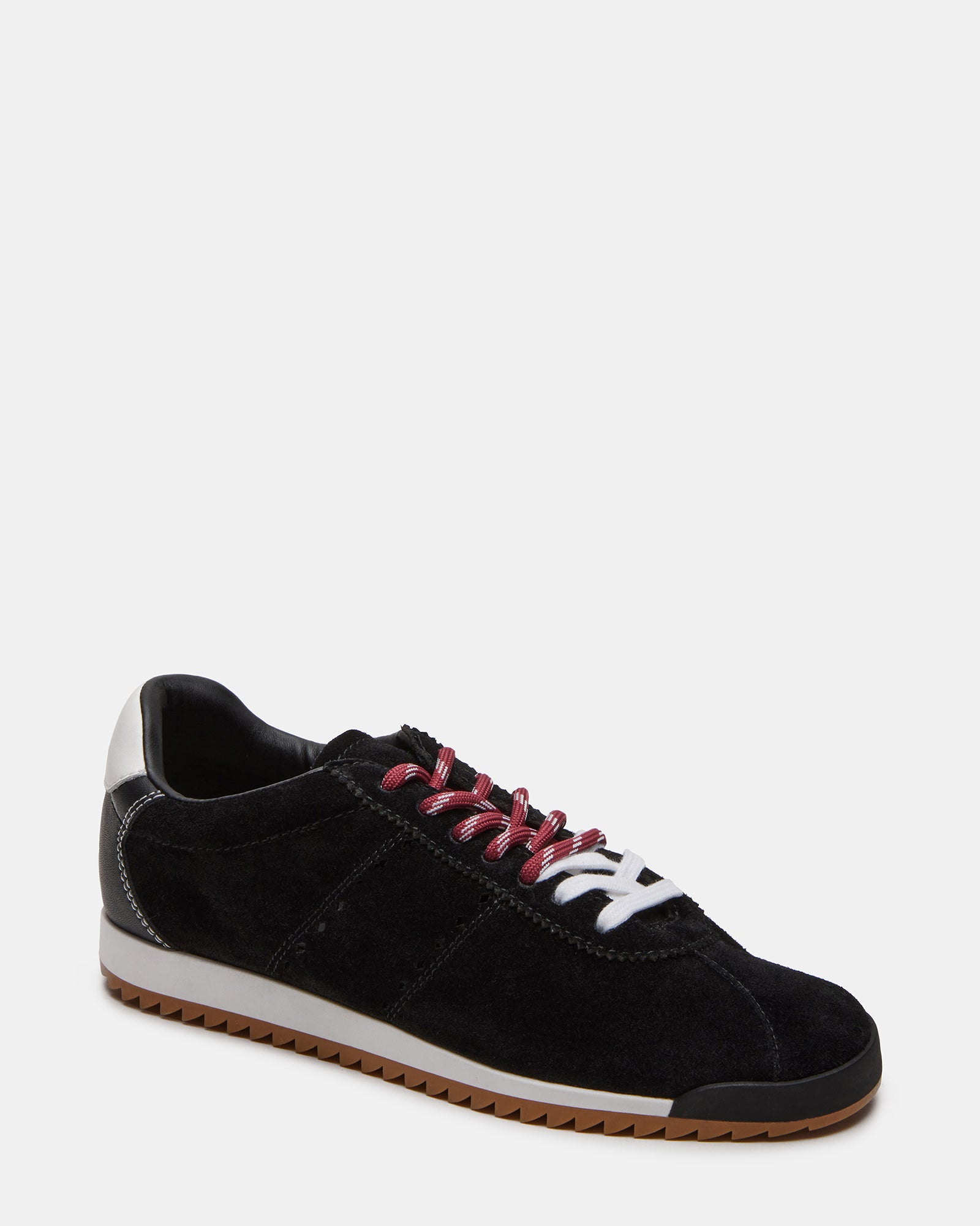 MIRAGE Black Suede Low-Top Sneaker | Women's Sneakers – Steve Madden