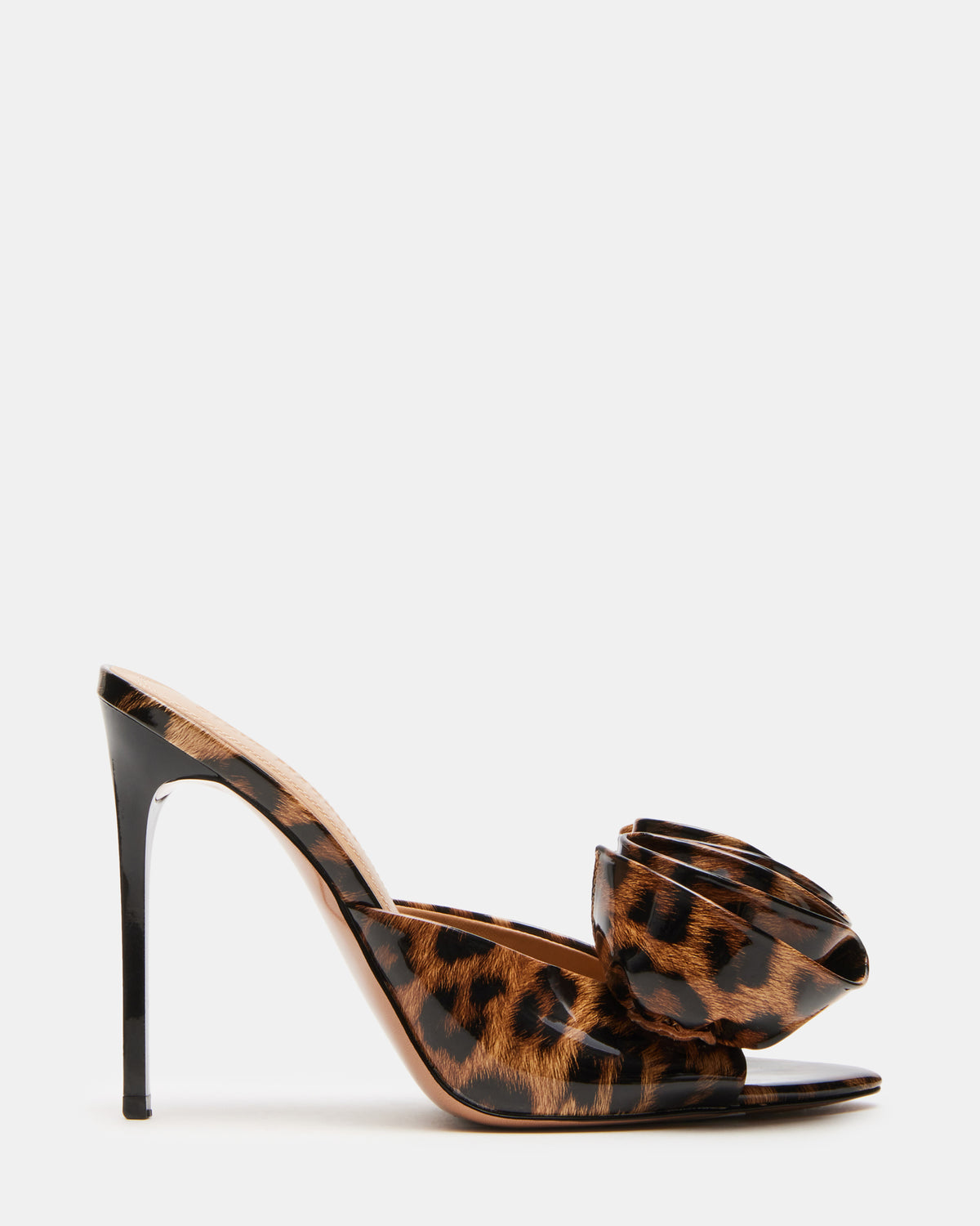 AFFINITY Leopard Patent Women's Multi Pointed-Toe Stiletto Mule Heel ...