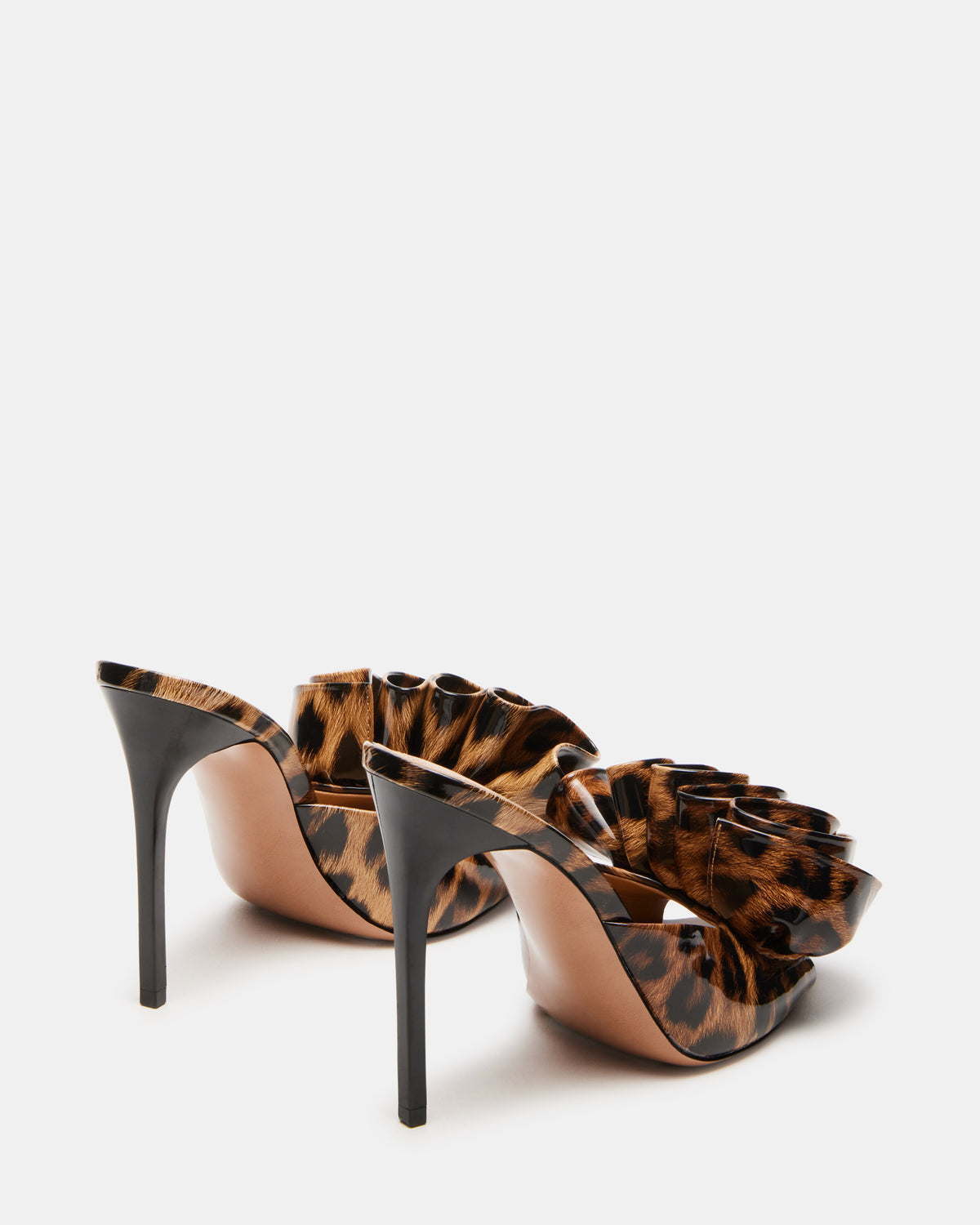 AFFINITY Leopard Patent Women's Multi Pointed-Toe Stiletto Mule Heel ...