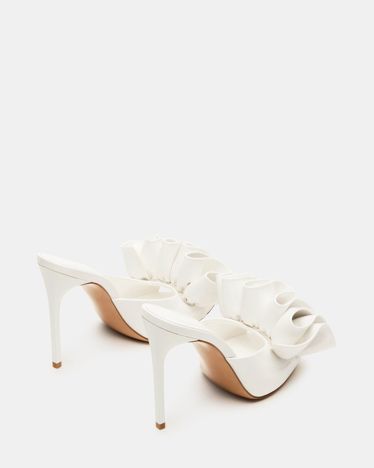 AFFINITY White Patent Pointed-Toe Stiletto Mule Women's Heel – Steve Madden