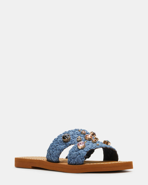 ARNELA Denim Multi Bejeweled Slide | Women's Sandals – Steve Madden