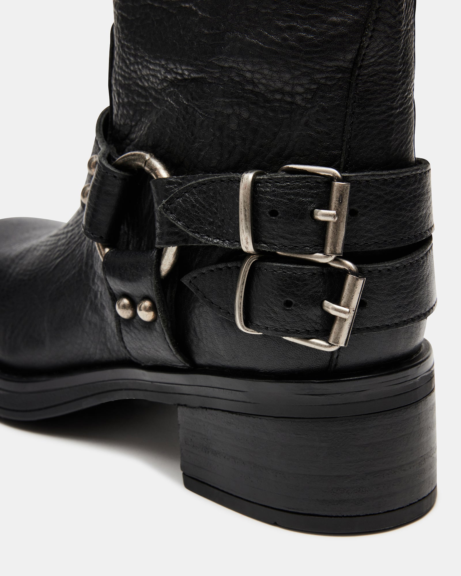 ASTOR Black Leather Knee-High Boot | Women's Boots – Steve Madden