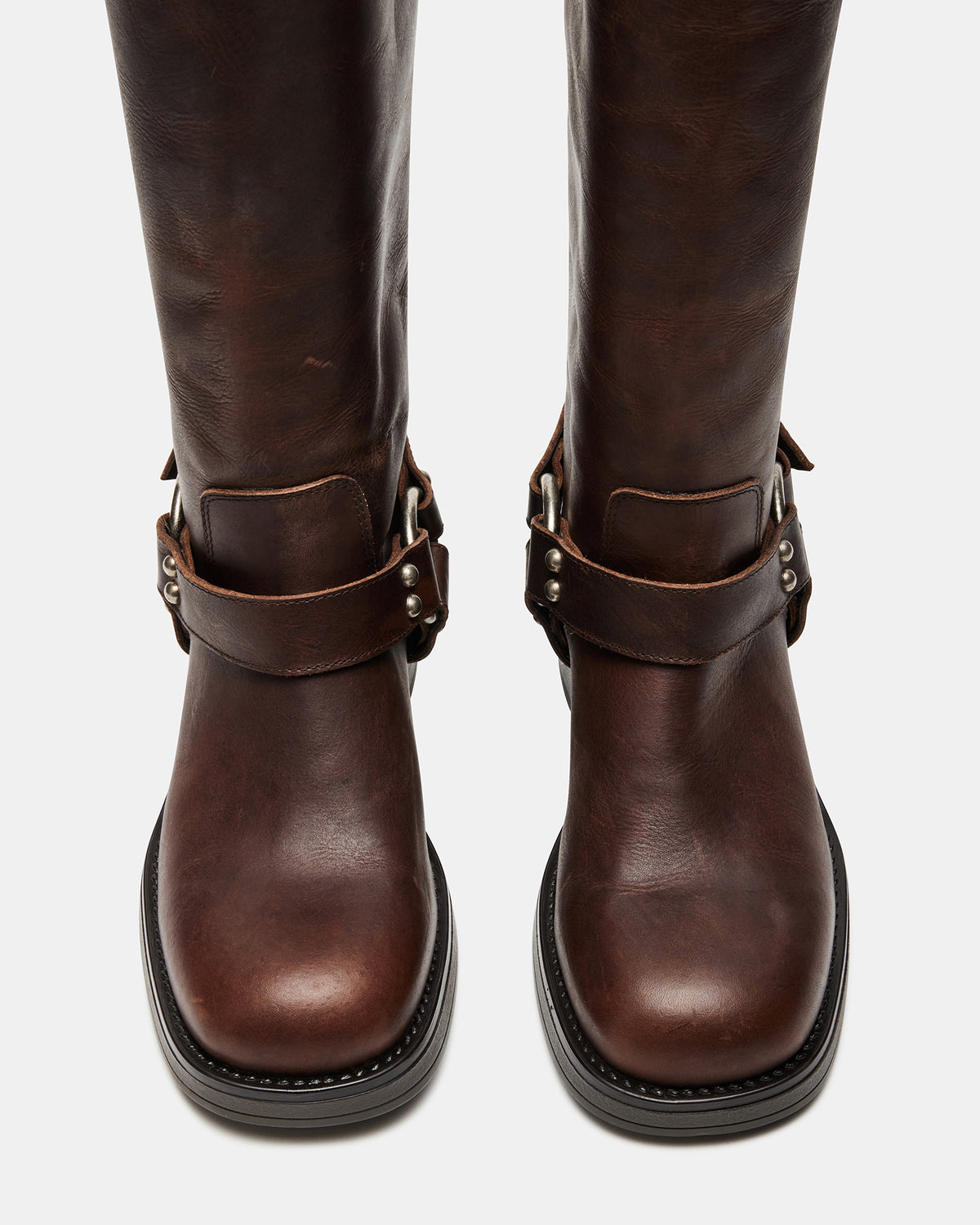 ASTOR Brown Leather Knee-High Boot | Women's Boots – Steve Madden