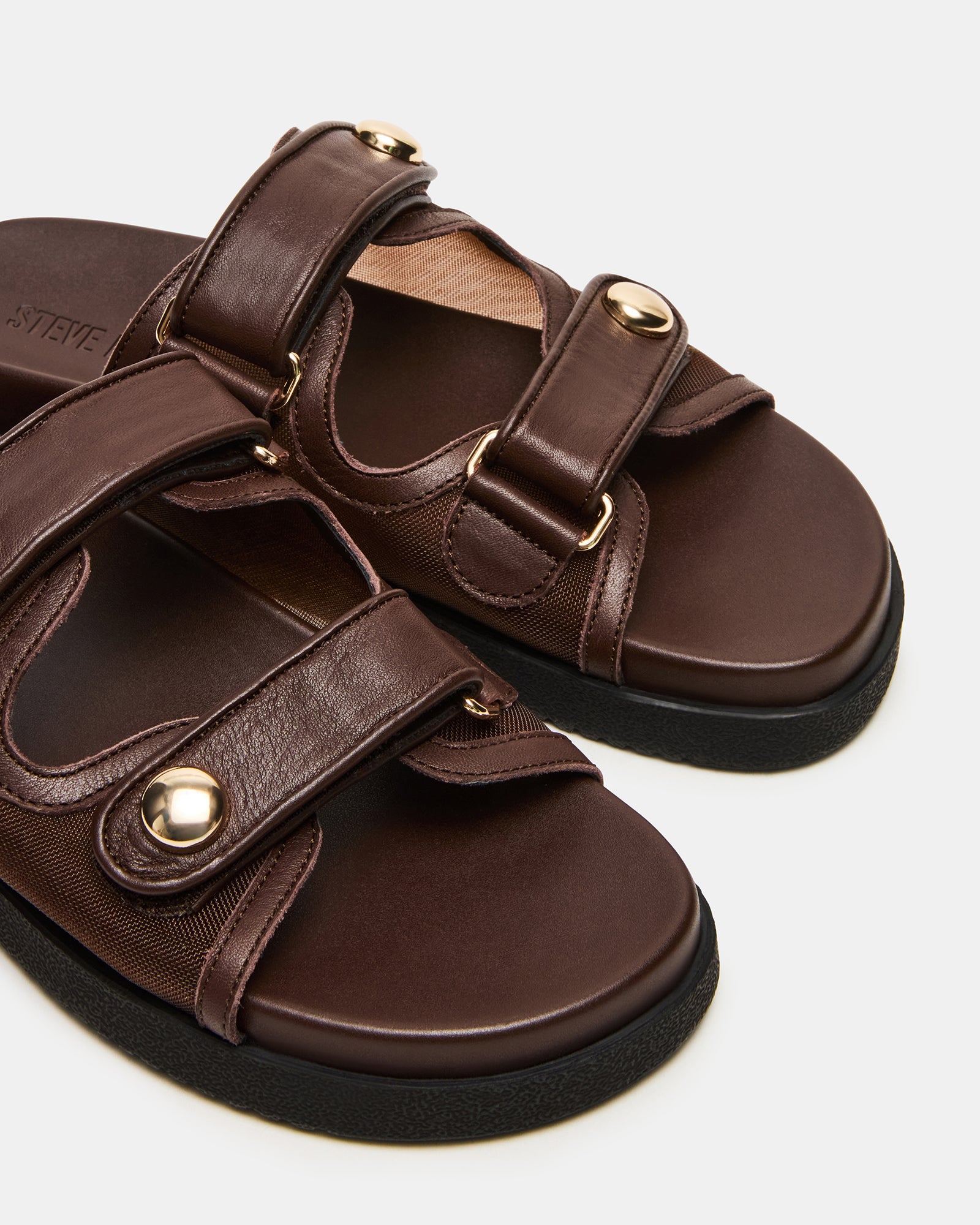 ATHENS Brown Mesh Slide Footbed Flatform Women's Sandal – Steve Madden