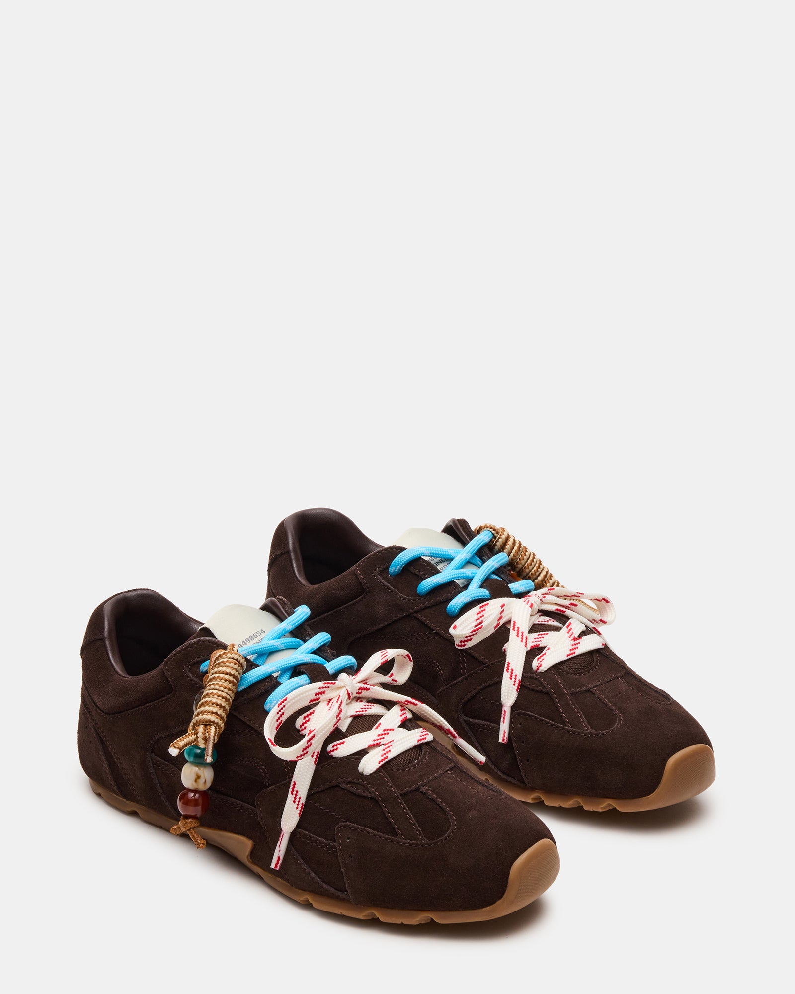 AZIEL Charm Brown Suede Low-Top Lace-Up Women's Sneakers – Steve Madden