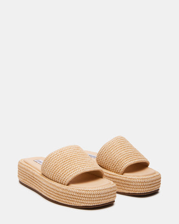 BEACHY Natural Platform Slide Women's Sandal – Steve Madden