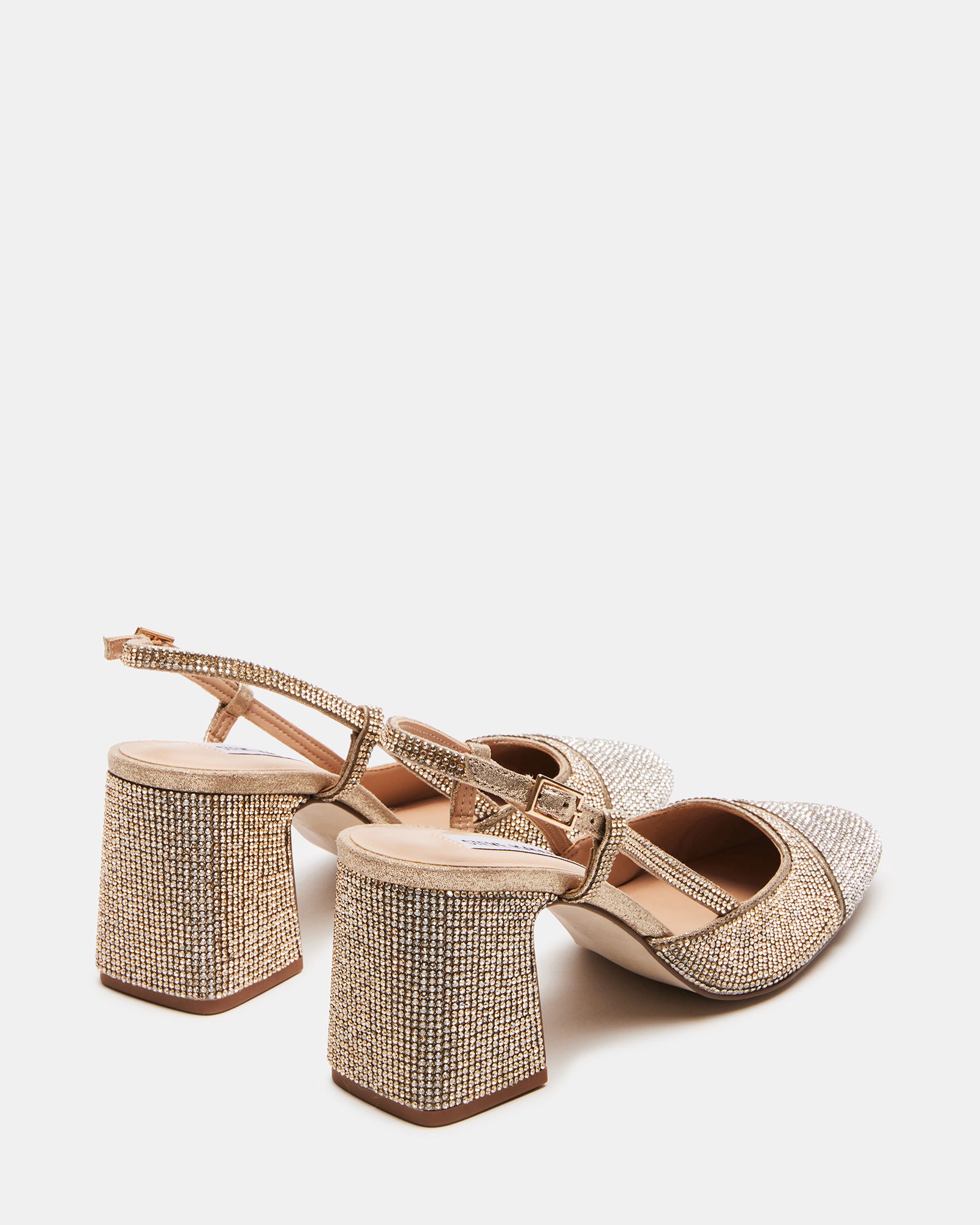 BECKA Rhinestones Slingback Block Heel Pump | Women's Heels – Steve Madden