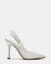 BRI White Lace Slingback Pump Heel | Women's Heels – Steve Madden