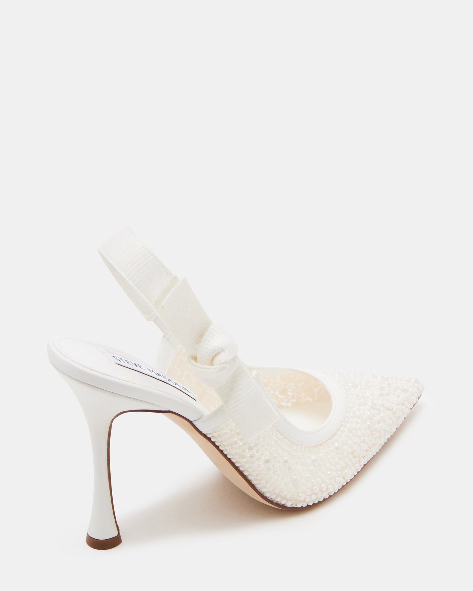 BRI White Lace Slingback Pump Heel | Women's Heels – Steve Madden