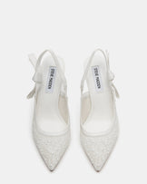 BRI White Lace Slingback Pump Heel | Women's Heels – Steve Madden