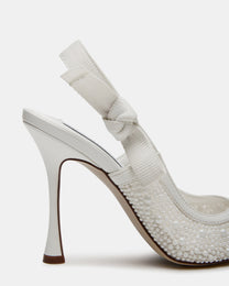 BRI White Lace Slingback Pump Heel | Women's Heels – Steve Madden