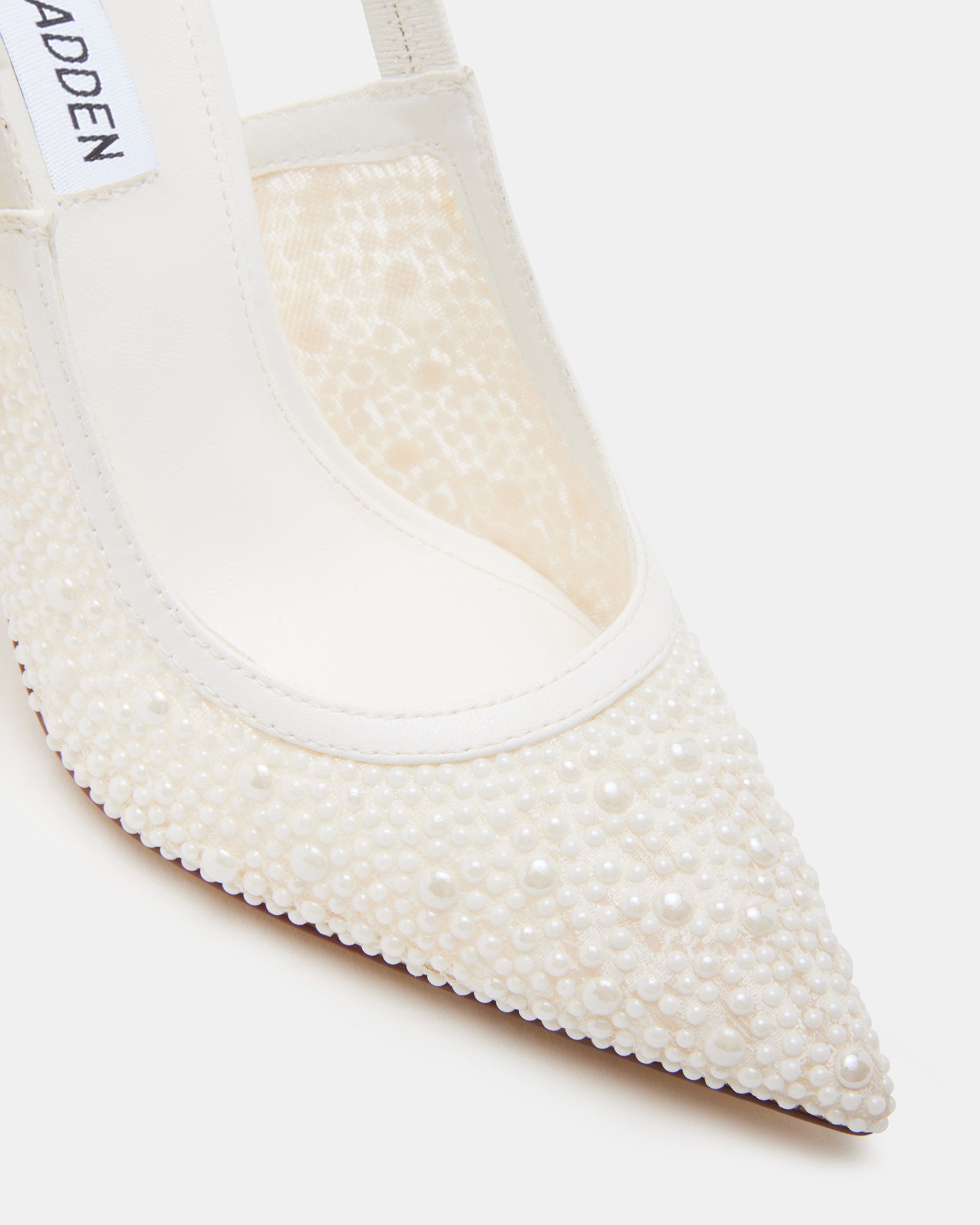 BRI White Lace Slingback Pump Heel | Women's Heels – Steve Madden