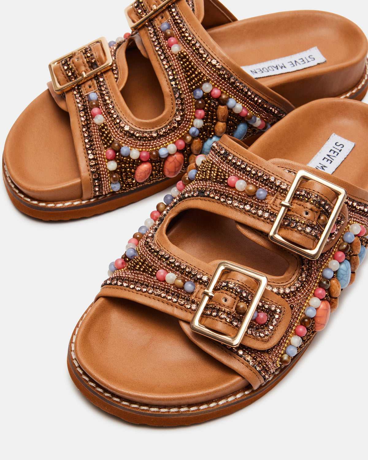 CABO Multi Beaded Footbed Slide | Women's Sandals – Steve Madden
