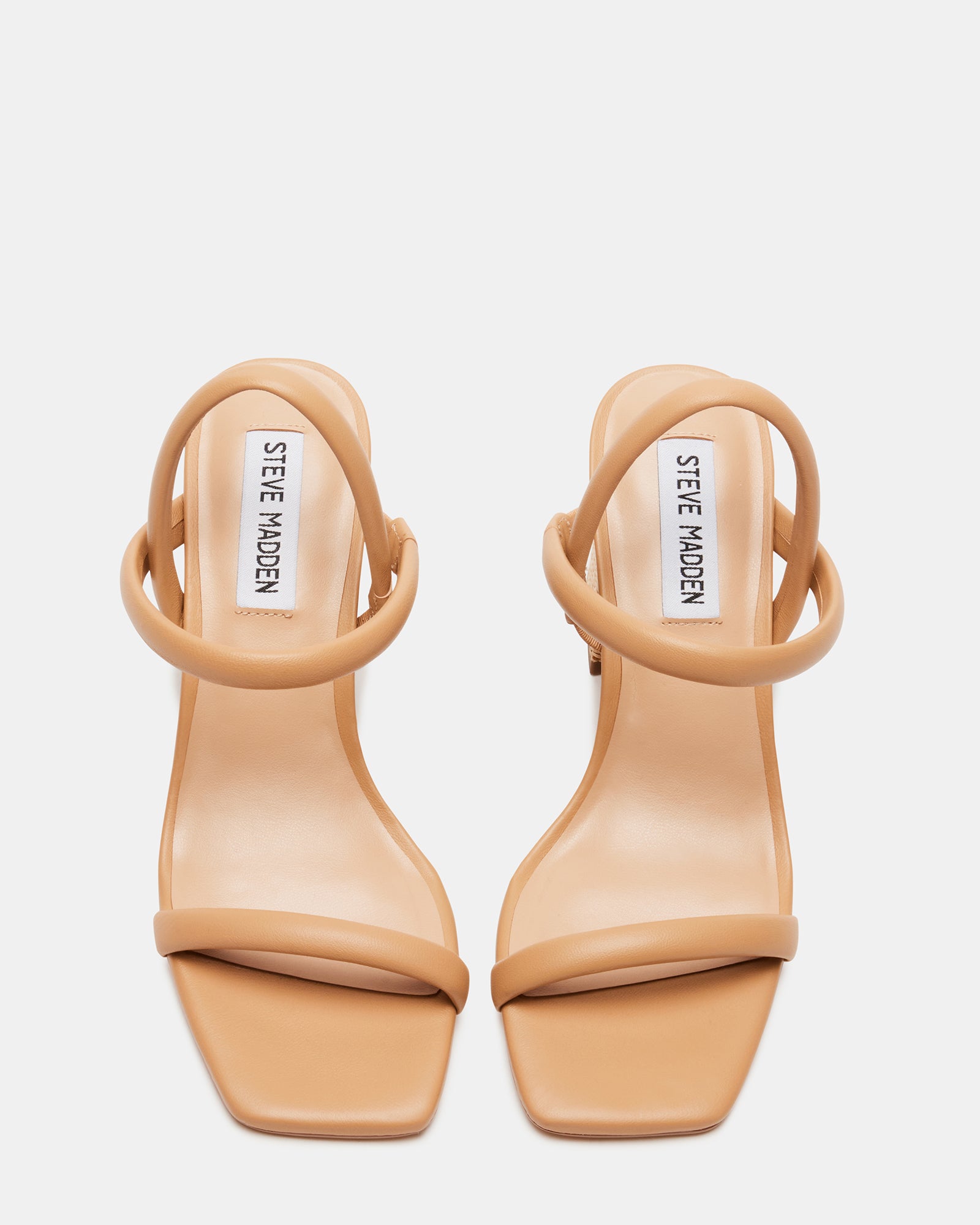 CARAH Natural Leather Square Toe Block Heel | Women's Heels – Steve Madden