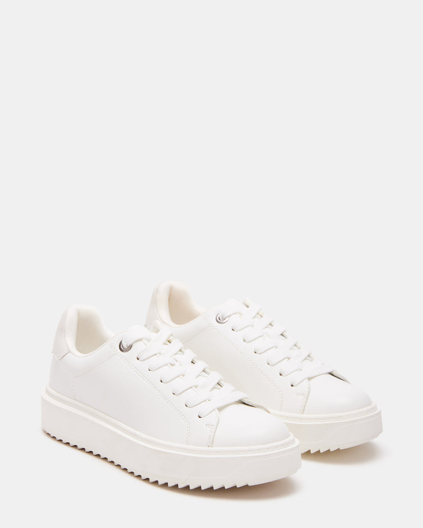 CATCHER White Suede Women's Low-Top Lace-Up Sneaker – Steve Madden