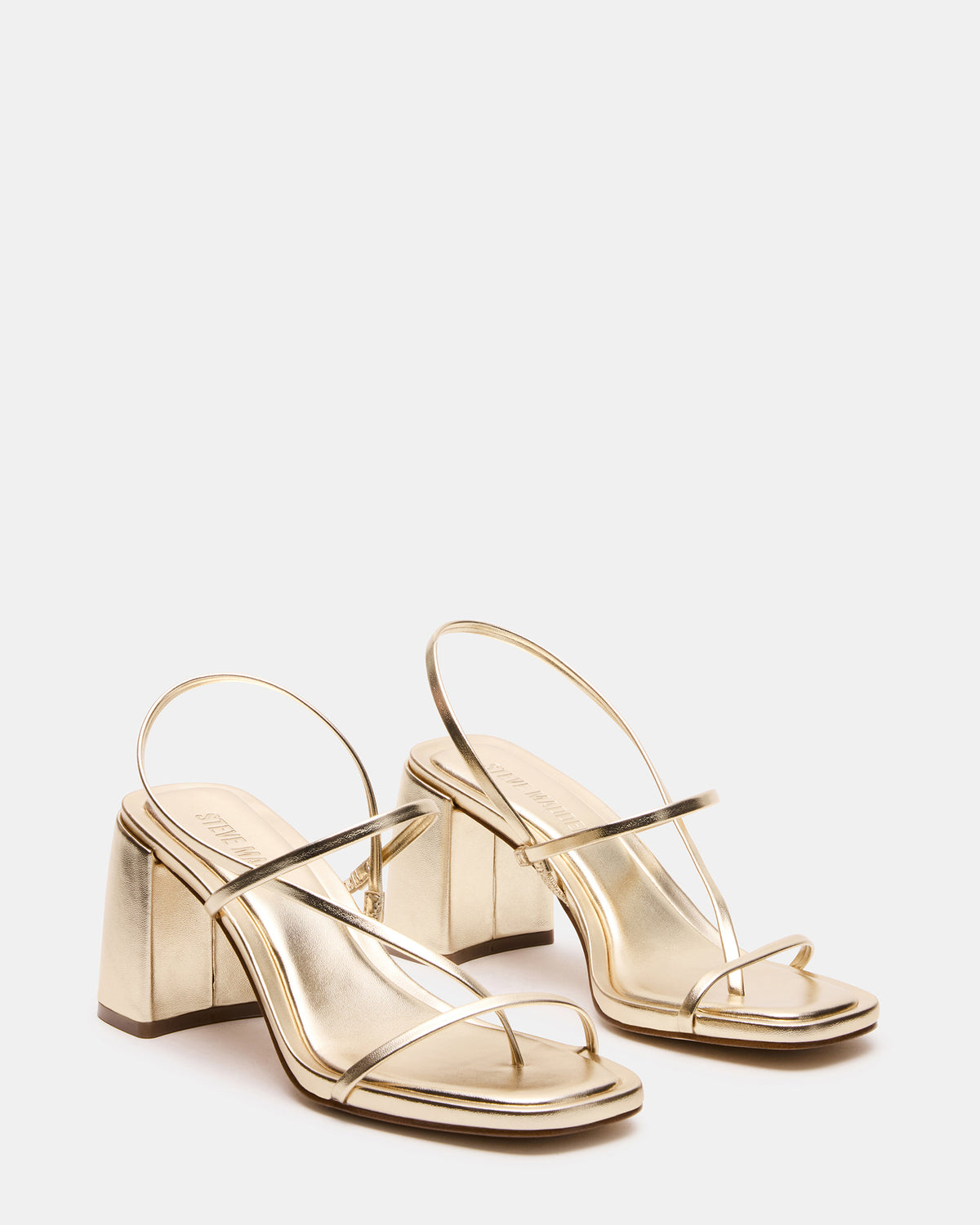 DIORA Gold Strappy Square-Toe Heel | Women's Heels – Steve Madden