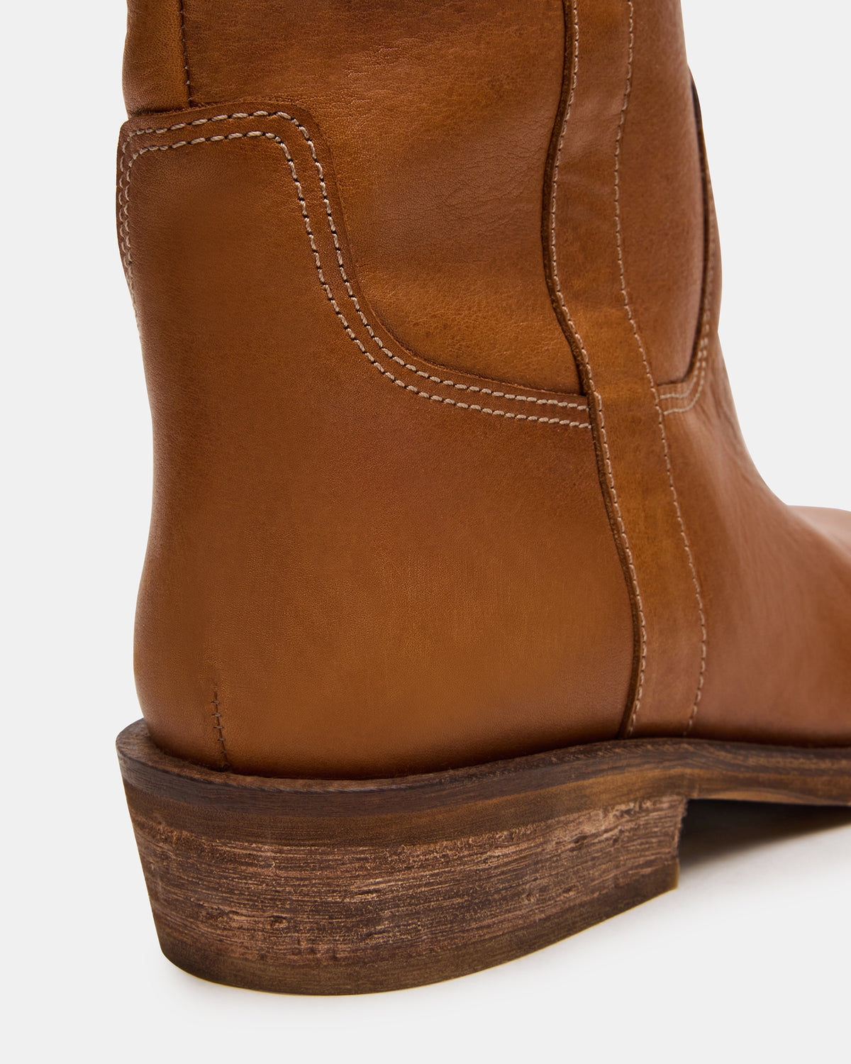 DUNSTER Tan Leather Wood Bottom Women's Boot – Steve Madden