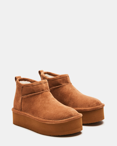 EMBRACCE Tan Faux Fur Lined Bootie | Madden Girl Booties – Steve Madden