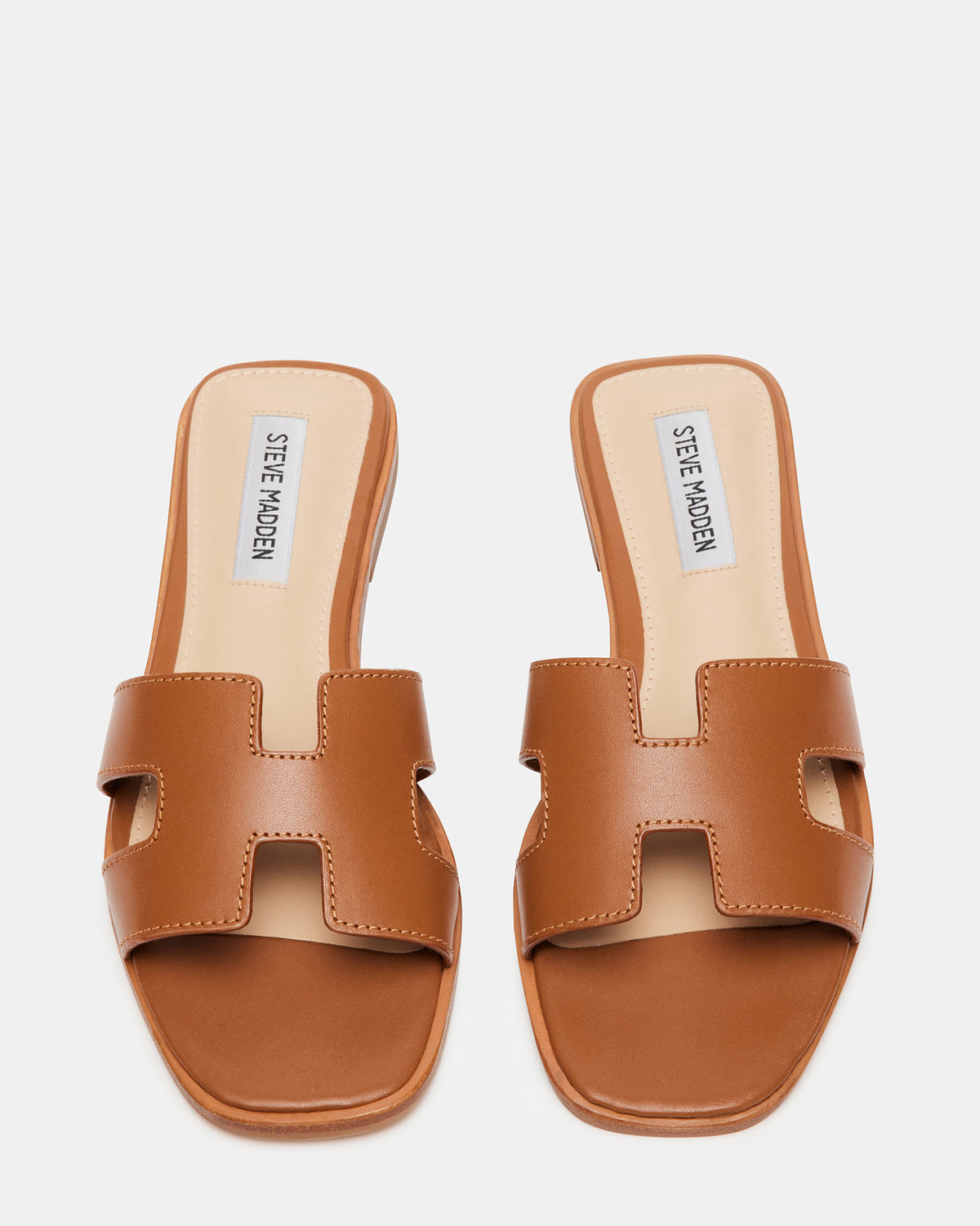 HADYN Cognac Leather Sandal | Women's Designer Sandals – Steve Madden