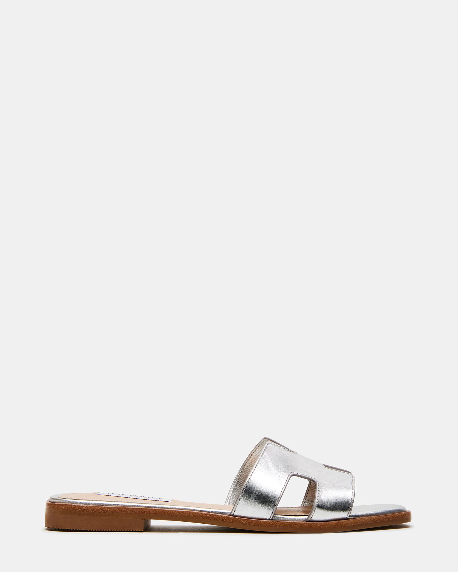 HADYN Silver Leather Sandal | Women's Designer Sandals – Steve Madden