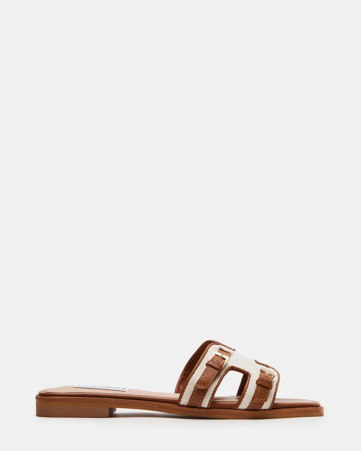 HALDIE Natural Linen Slide Sandal | Women's Sandals – Steve Madden