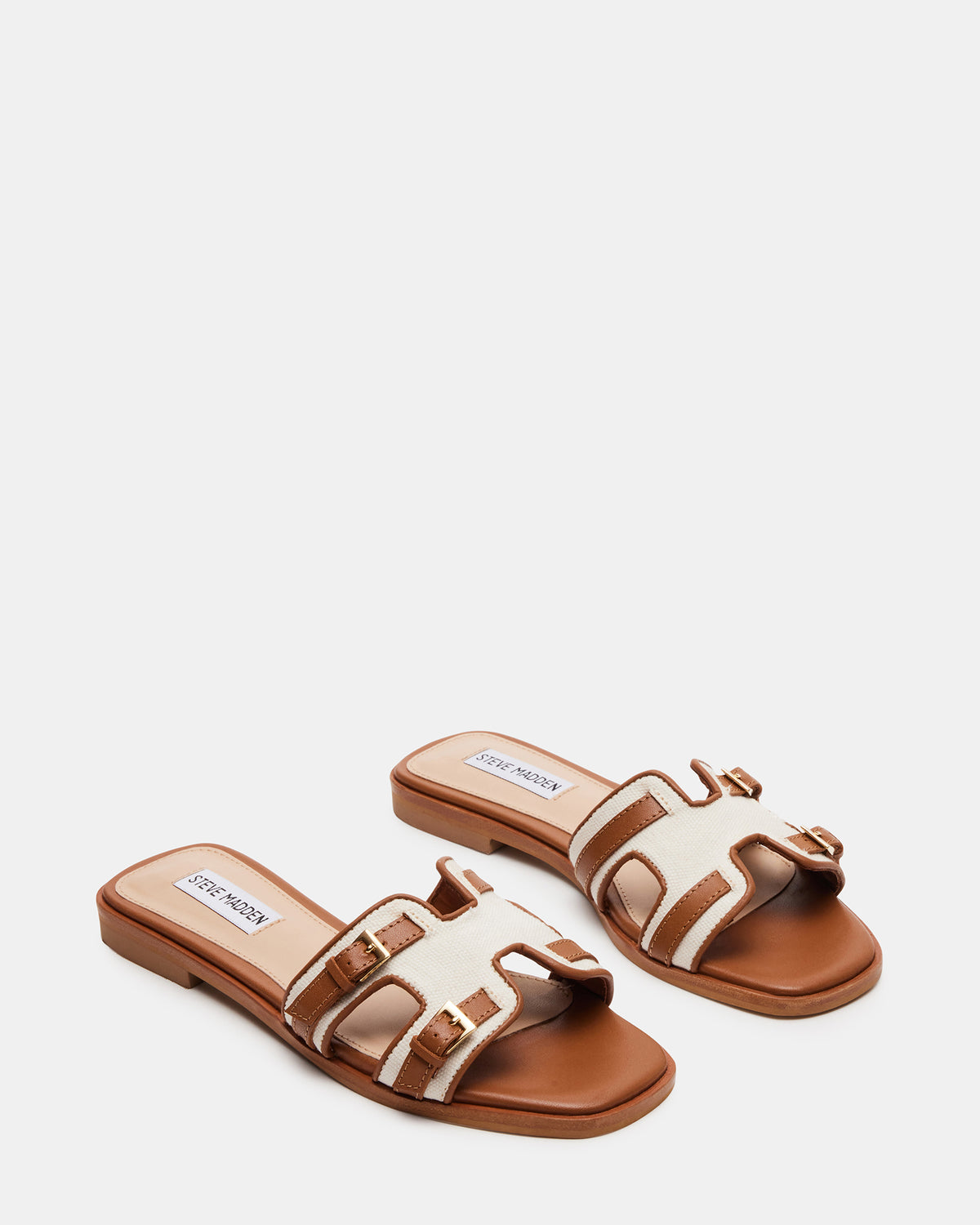 HALDIE Natural Linen Slide Sandal | Women's Sandals – Steve Madden