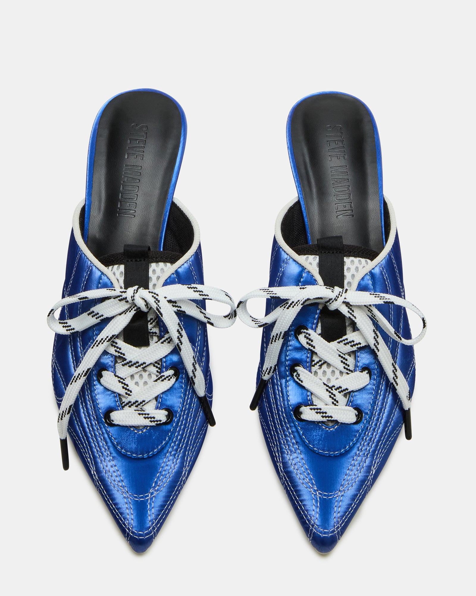 KIRBY Blue Pointed-Toe Lace-Up Heeled Sneaker | Women's Sneakers ...