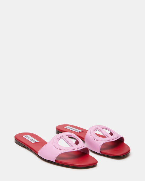 KYLAH Pink Multi Slide Sandal | Women's Sandals – Steve Madden