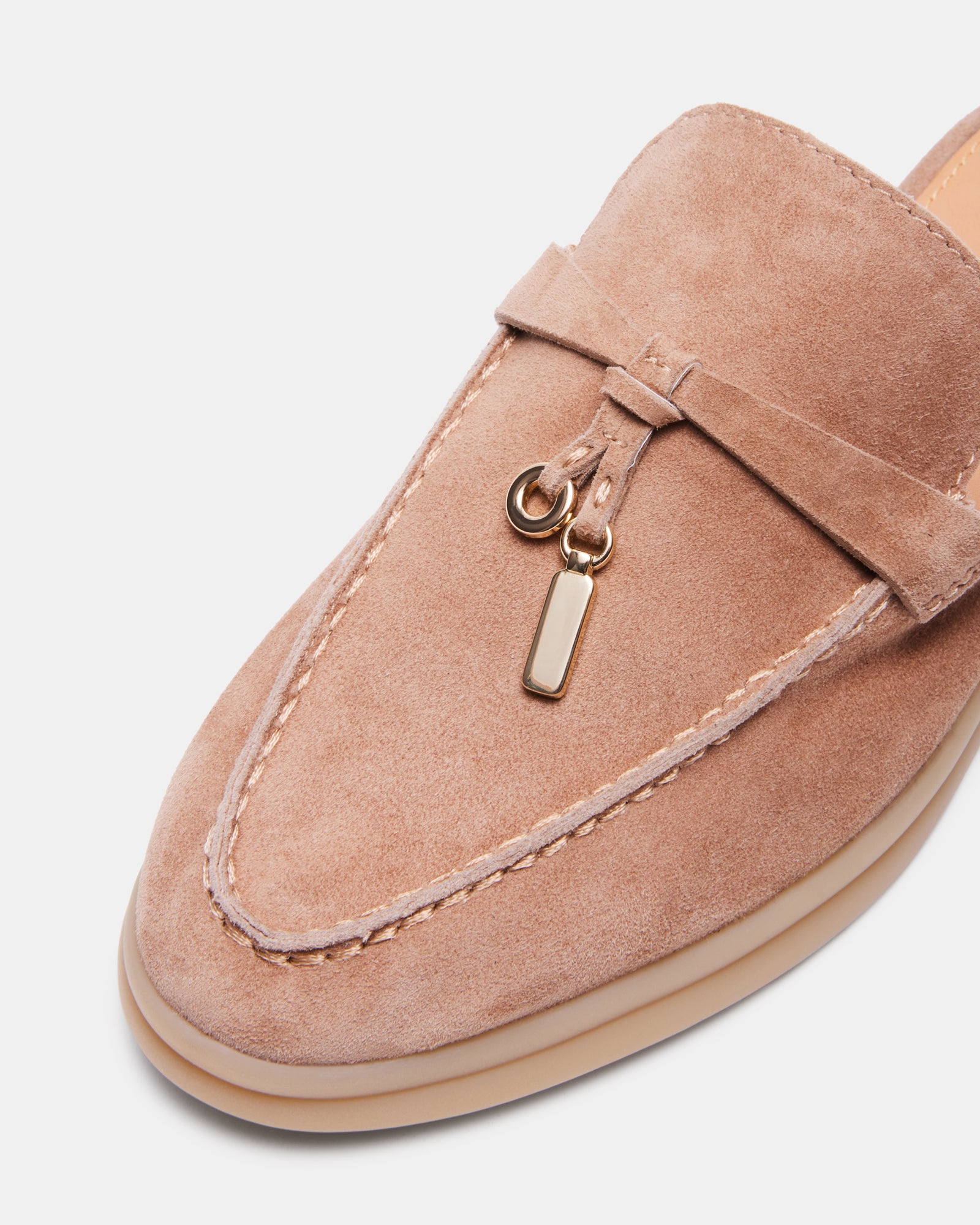 LAKESIDE Tan Suede Mule Loafer | Women's Flats – Steve Madden