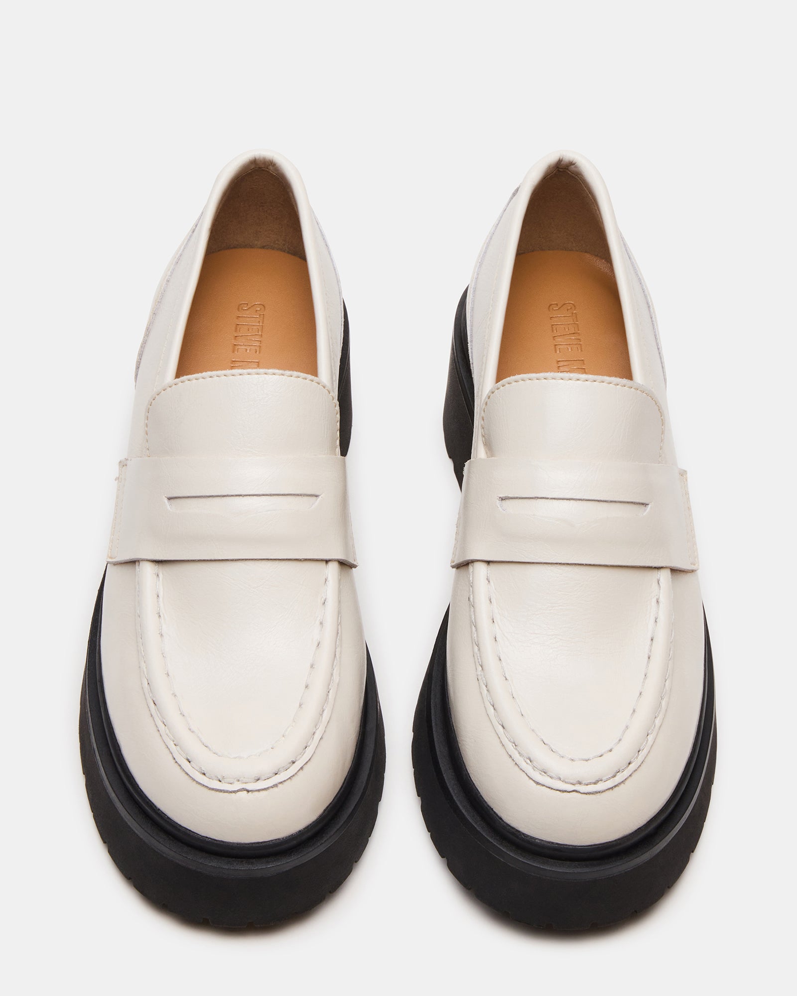 LAYKEN Bone Leather Platform Lug Women's Loafer – Steve Madden