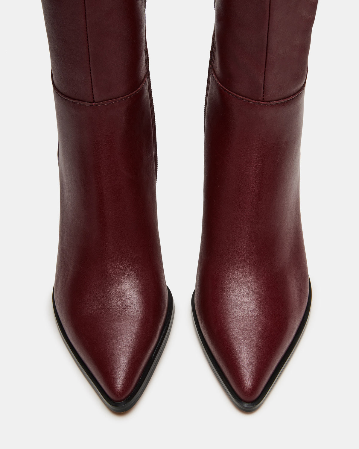 LUCID Burgundy Pointed Toe Kitten Heel Boot | Women's Boots – Steve Madden
