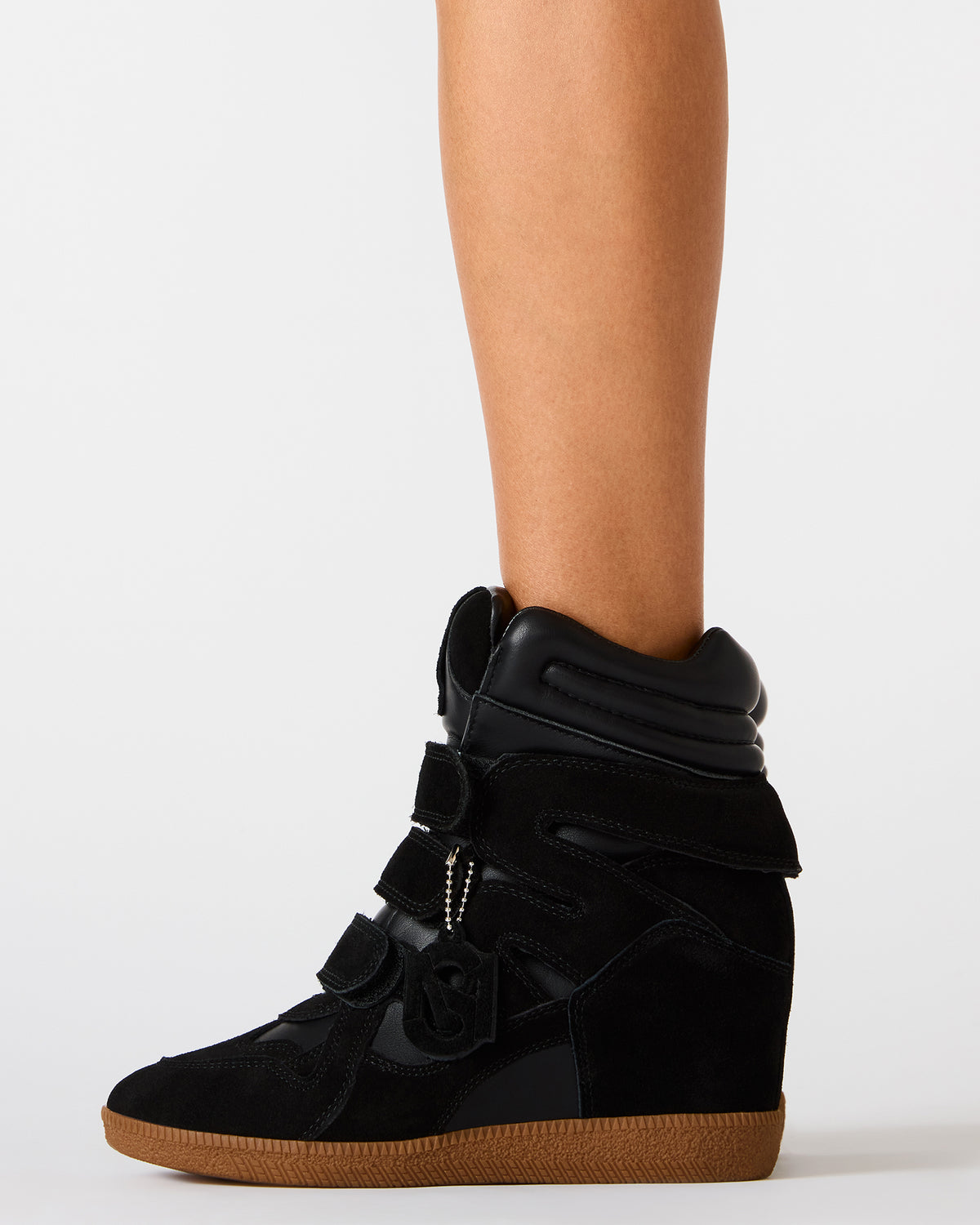 MAVIS Black Suede High-Top Velcro Women's Sneaker – Steve Madden