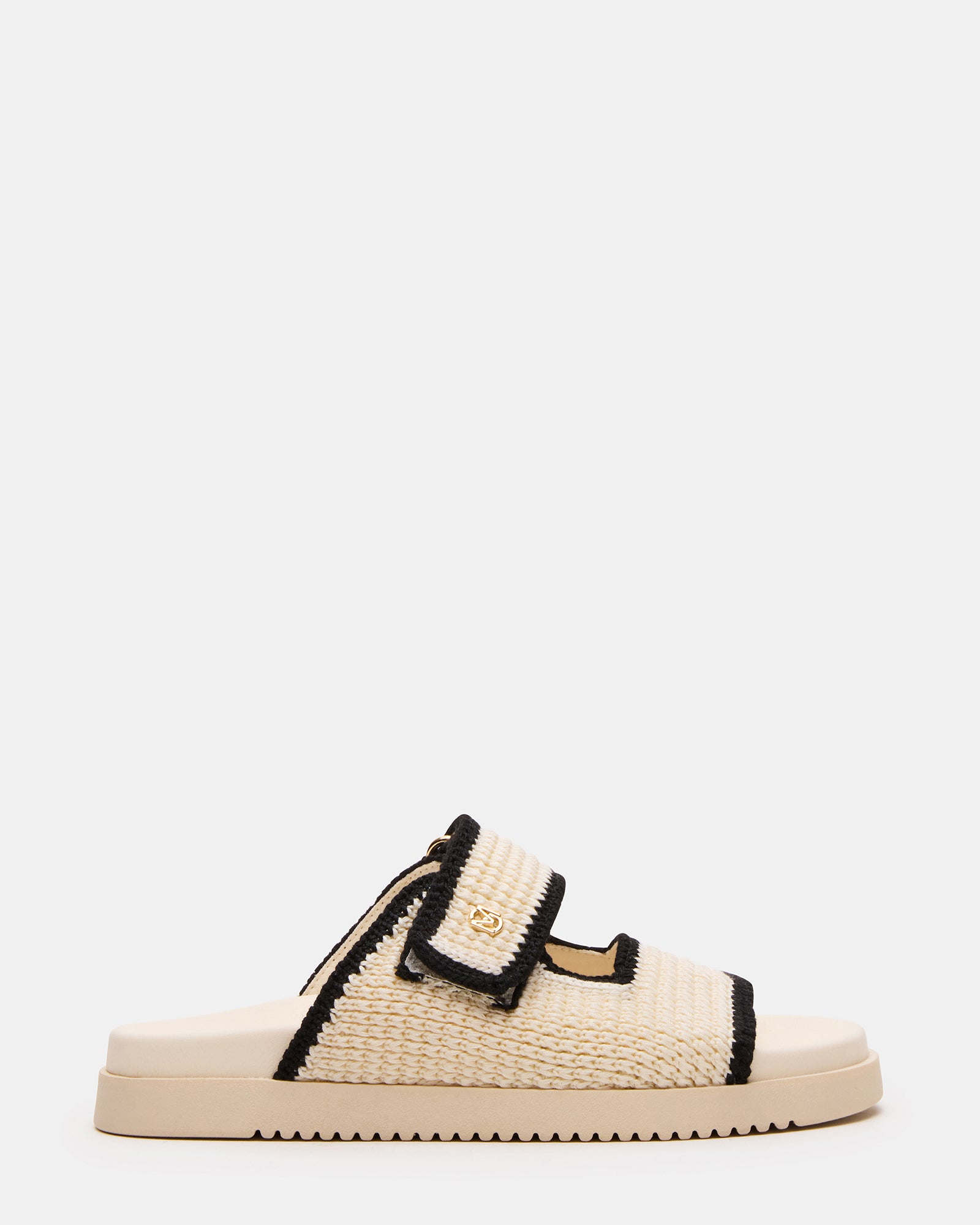 MAYSIE Cream Multi Woven Flatform Footbed Slide Women's Sandal – Steve ...