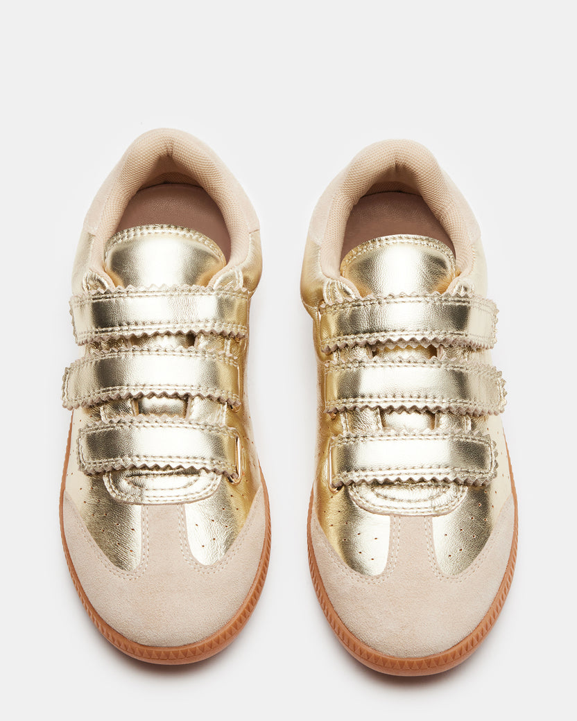MOMENTUM Gold Velcro Low-Top Women's Sneakers – Steve Madden
