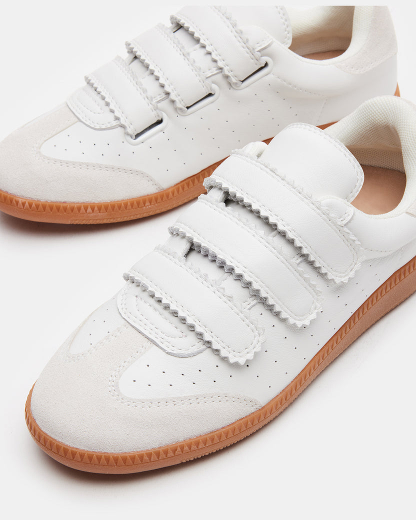 MOMENTUM White Velcro Low-Top Sneaker | Women's Sneakers – Steve Madden