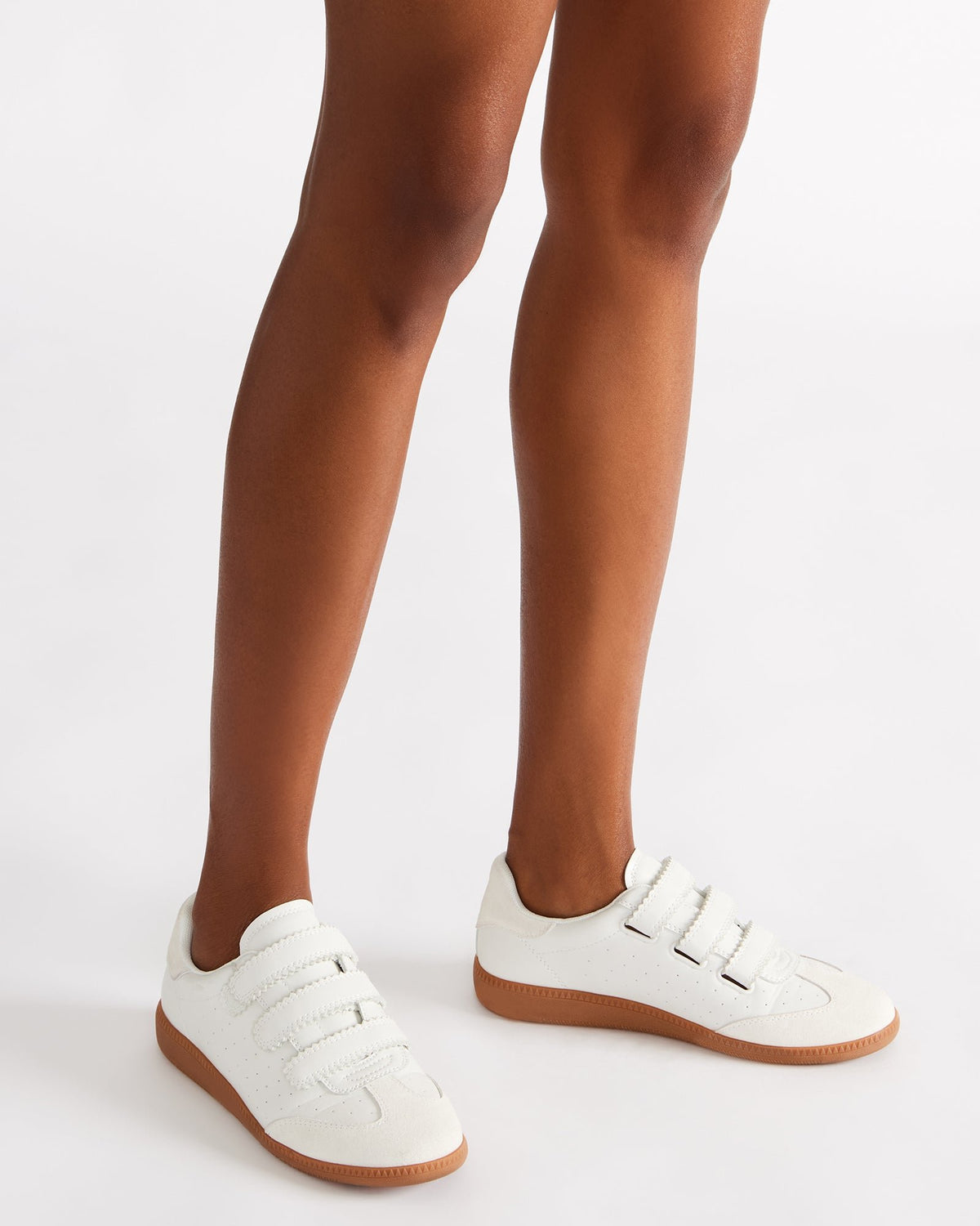 MOMENTUM White Velcro Low-Top Sneaker | Women's Sneakers – Steve Madden