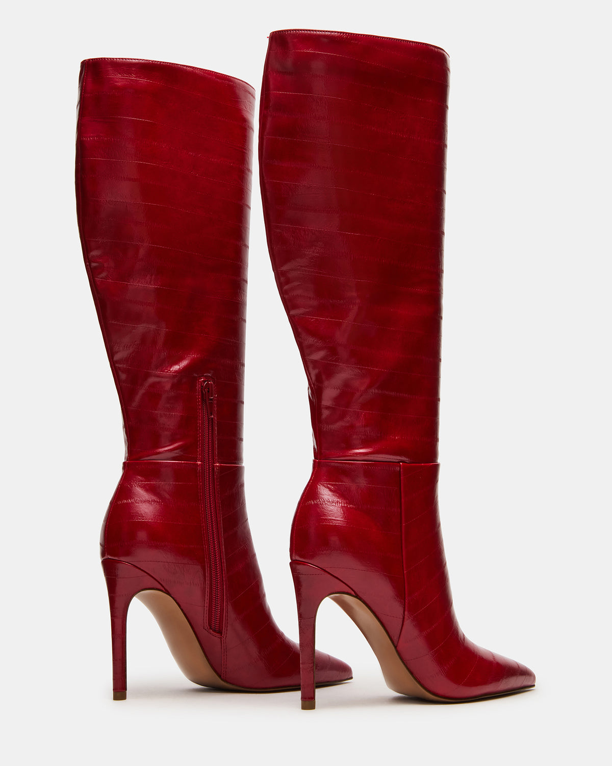 NITRO Red Eel Pointed-Toe Stiletto Heel Knee-High Women's Boots – Steve ...
